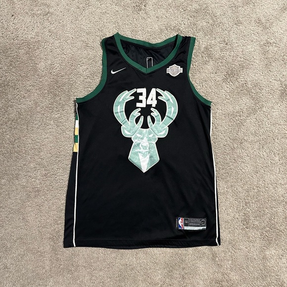 Nike | Shirts | Nike Giannis Antetokounmpo Milwaukee Bucks Black Jersey ...